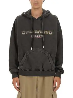 Off-White Sweatshirt With Print - Black