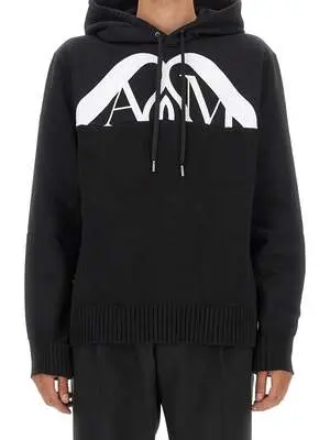 Alexander McQueen Logo Print Oversized Hoodie