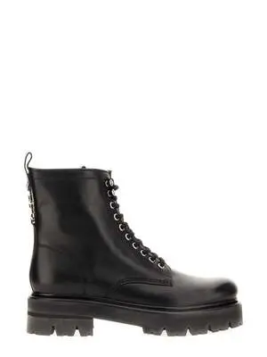 Dsquared2 Leather Lace-up Ankle Boots - Black