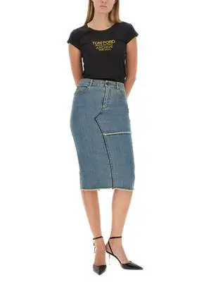 TOM FORD Slim Fit Logo T-shirt - Black