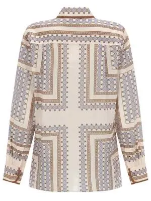 Zimmermann Printed Ramie Shirt - Cream
