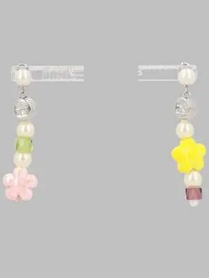 Off-White Dangle Earrings - Silver