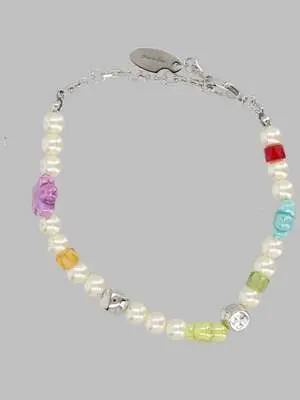 Off-White Pearl And Charm Bracelet