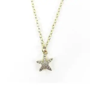 RACHEL NATHAN Pavé Starfish Necklace - Gold