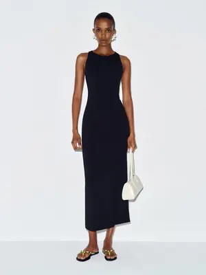 REFORMATION Teddi Knit Dress - Black