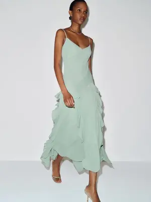 REFORMATION Allissa Dress Green