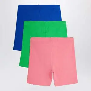 MINI RODINI Set Of Three Colorful Cotton Shorts