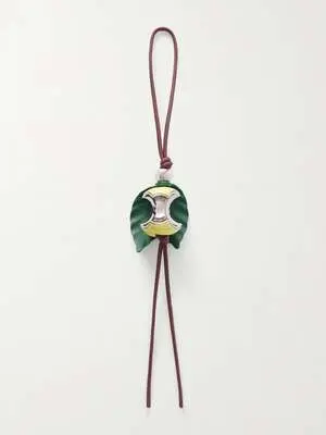 Loewe Apple Charm Leather And Silver-tone Bag Charm - Multi