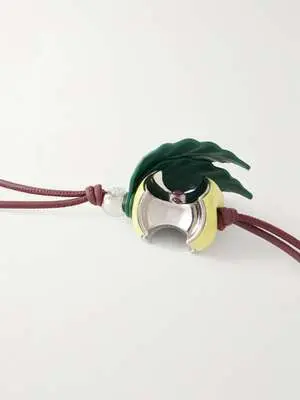 Loewe Apple Charm Leather And Silver-tone Bag Charm