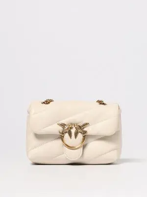 Pinko Quilted Chain Strap Shoulder Bag - White