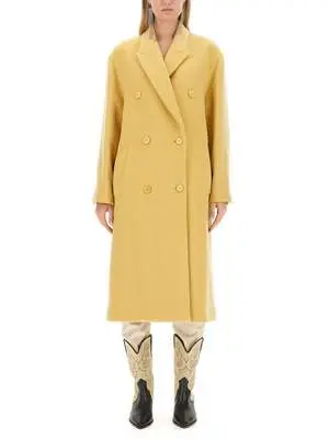 Isabel Marant Étoile Theodore Wool And Cashmere Blend Coat - Yellow