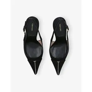 TOM FORD Slingback 105 Crystal Satin Pumps