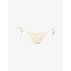 Agua Bendita Alina Baltimora Crochet Bikini Bottoms - Ivory