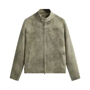 Kith Washed Suede Rossi Moto Jacket 'flagstaff