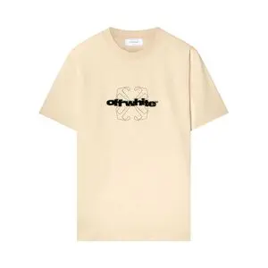 Off-White Flock Arrow Slim Tee 'beige/black - Tan
