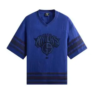 Kith X Giorgio Armani X For The New York Knicks Malik Shirt 'current - Blue
