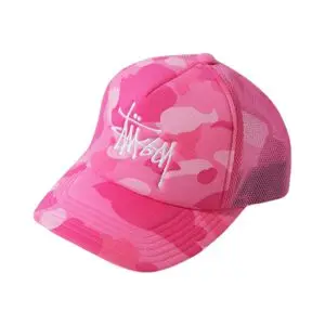 StÜssy X Bape Trucker Cap - Pink