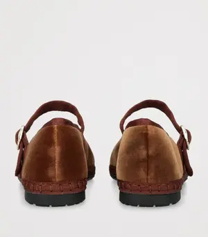 FLABELUS Velvet Pierre Mary Janes