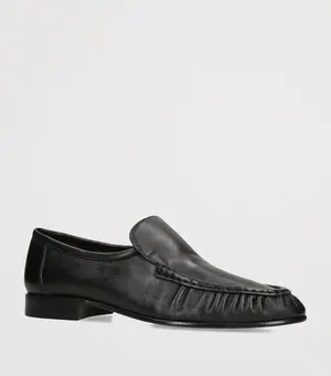 THE ROW Soft Moccasin Two Leather Loafers