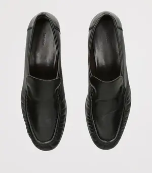 THE ROW Soft Moccasin Two Leather Loafers