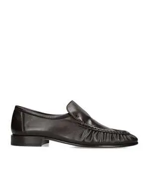 THE ROW Soft Moccasin Two Leather Loafers