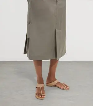 Bottega Veneta Lambskin Livia Thong Sandals - Neutral