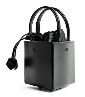 TALEL PARIS Leather Triangle Top Handle Bag