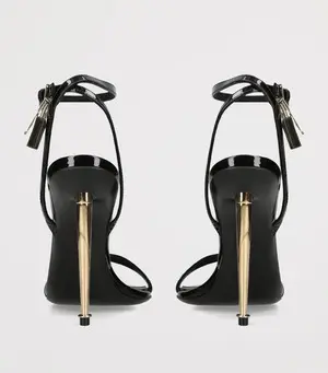 TOM FORD Patent Leather Padlock Sandals 105