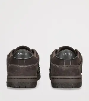 Amiri Paneled Suede Low Top Sneakers - Brown