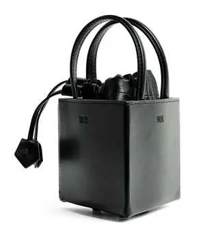 TALEL PARIS Leather Triangle Top Handle Bag