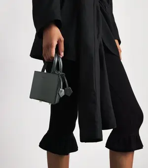 TALEL PARIS Leather Triangle Top Handle Bag