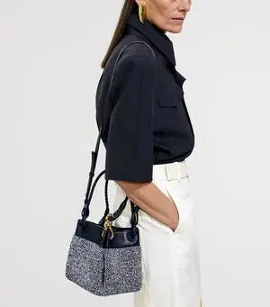 Bottega Veneta Raffia Parachute Shoulder Bag