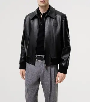Burberry Bloomsbury Leather Bomber Jacket