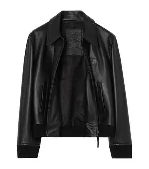 Burberry Bloomsbury Leather Bomber Jacket