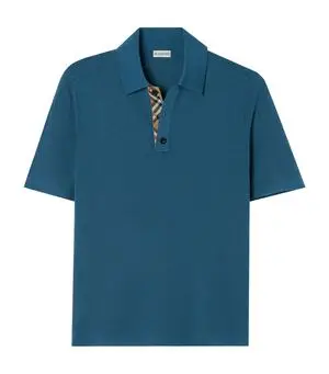 Burberry Wool Check-trim Polo Shirt