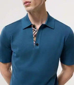 Burberry Wool Check-trim Polo Shirt