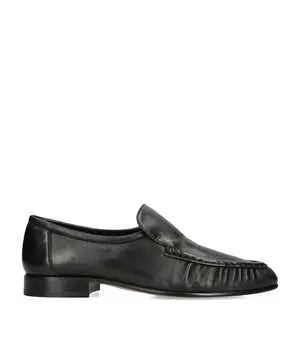 THE ROW Soft Moccasin Two Leather Loafers