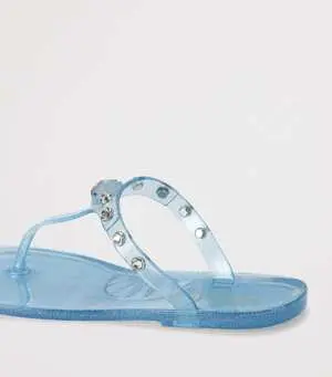 Kurt Geiger Maddison Embellished T-bar Sandals - Blue
