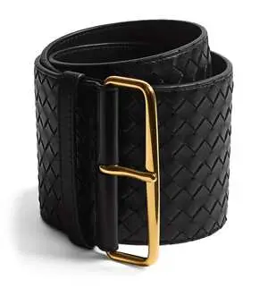 Bottega Veneta Nappa Leather Sumo Belt - Black