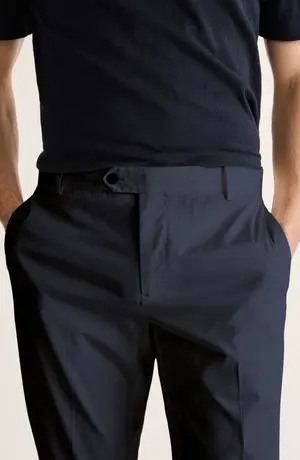 Mango Slim Fit Stretch Cotton Tailored Trousers