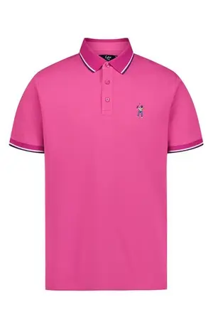 EASTSIDE GOLF Tipped Piqué Polo - Fuchsia