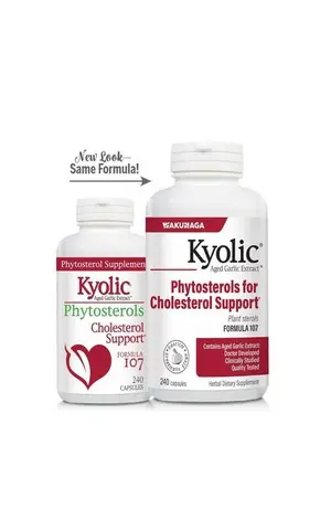 KYOLIC Aged Garlic Extract Formula 107, Phytosterols For Cholesterol Support