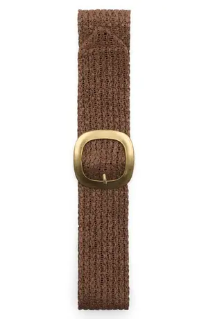 Mango Braided Straw Wide Belt