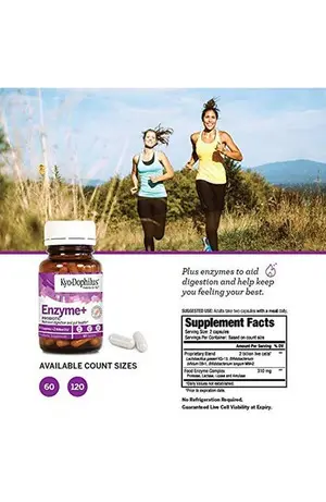 KYO-DOPHILUS Enzymes+ Probiotic, Nutrient Digestion And Gut Health