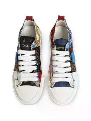 Dolce & Gabbana Patchwork Brocade Sneakers