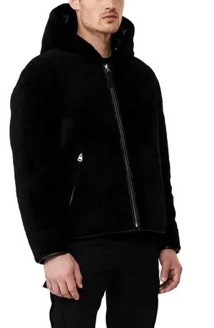 Mackage Bryce Reversible Water Resistant Genuine Shearling Down Coat