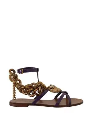 Dolce & Gabbana Devotion Heart-embellished Chain Sandals