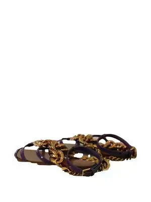 Dolce & Gabbana Devotion Heart-embellished Chain Sandals
