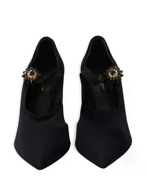 Dolce & Gabbana Crystal Embellished Pointed Toe Stiletto Pumps
