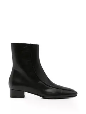 HERBERT LEVINE Leather Square-toe Ankle Boots
